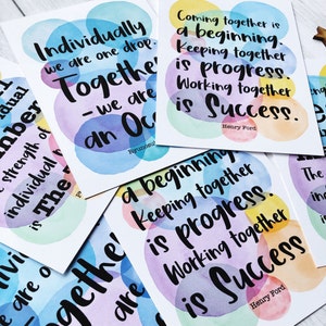 Teamwork Postcards, Positive Quotes, Team Quotes, Staff Gifts, Staff ...