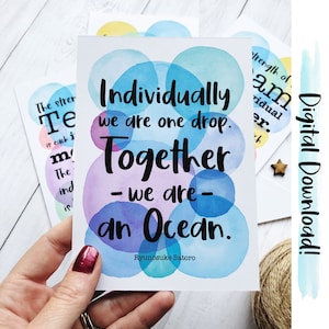 Teamwork Postcards, Printable Team Quotes, Positive Quotes, Staff Gifts ...