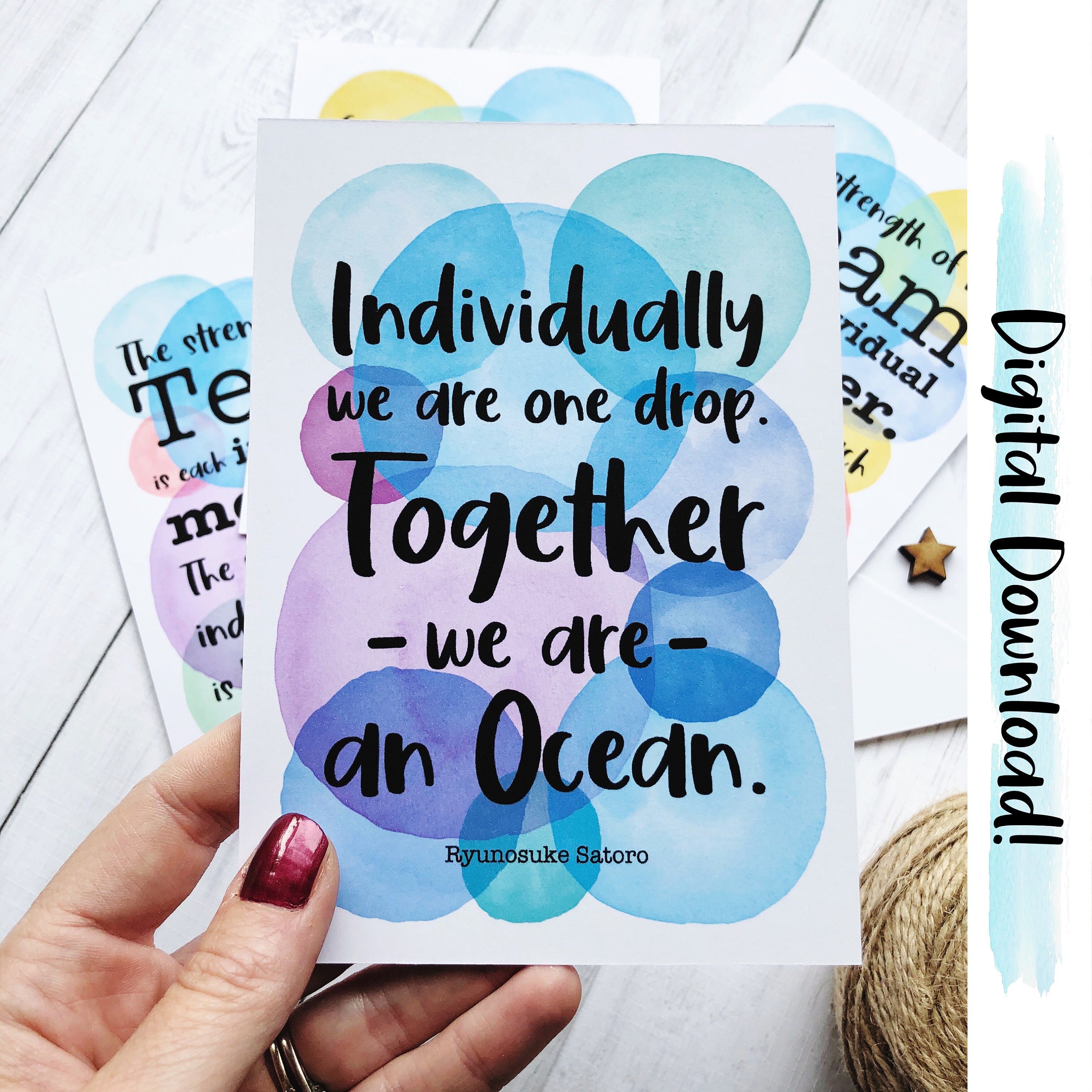 Teamwork Postcards, Printable Team Quotes, Positive Quotes, Staff Gifts ...