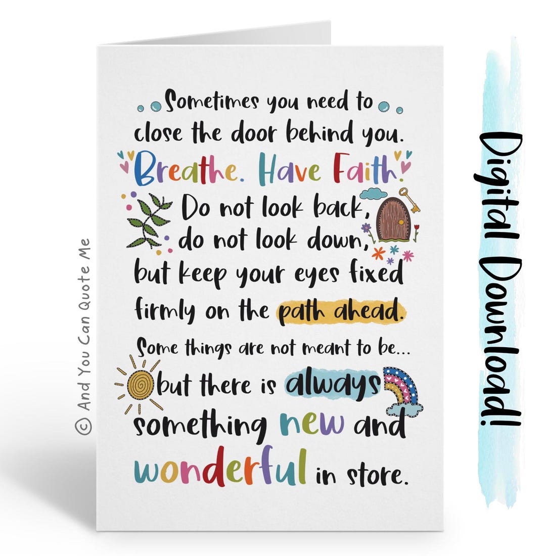 Positivity Card, Fresh Start, Moving On, Be Positive, Redundancy Card ...