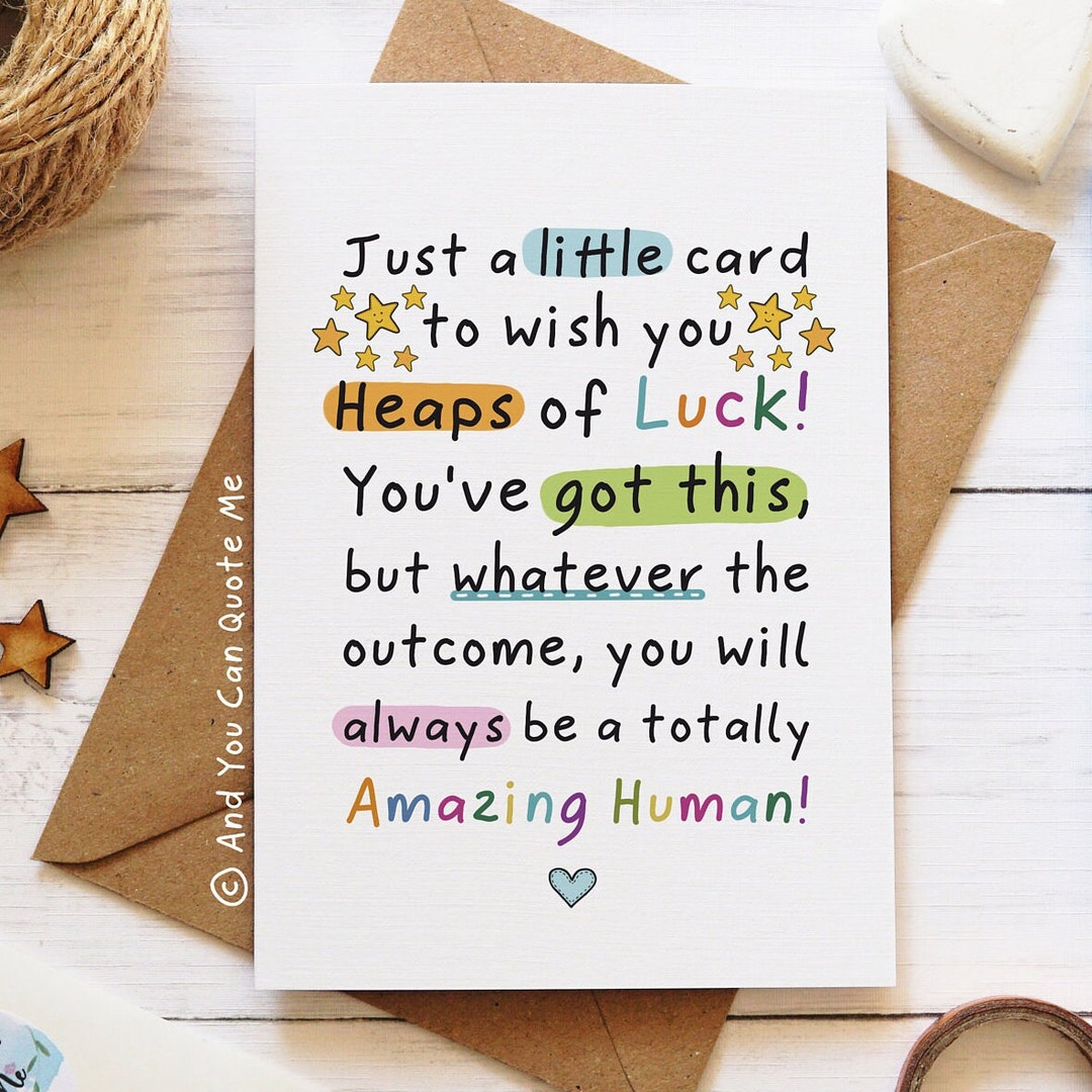 Good Luck Card, You Got This, Best of Luck, Thinking of You, Good Luck ...