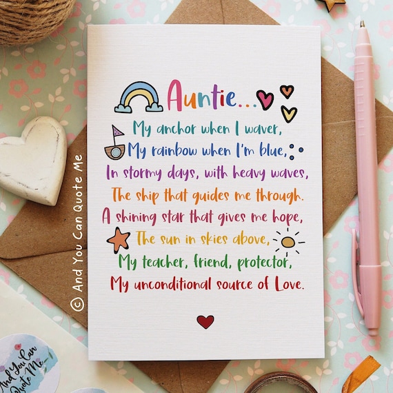 Aunt Thank You Notes Jzxwan Aunt Mother's Day Gifts For Women, Best