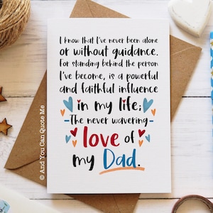 Father's Day Card, Thank You Dad, Amazing Dad Card, Supportive Dad ...