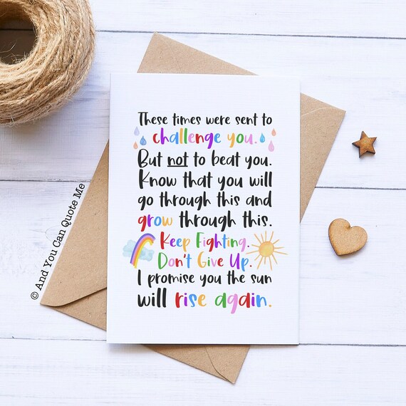 Anxiety Card Depression Card Encouragement Card Thinking of | Etsy