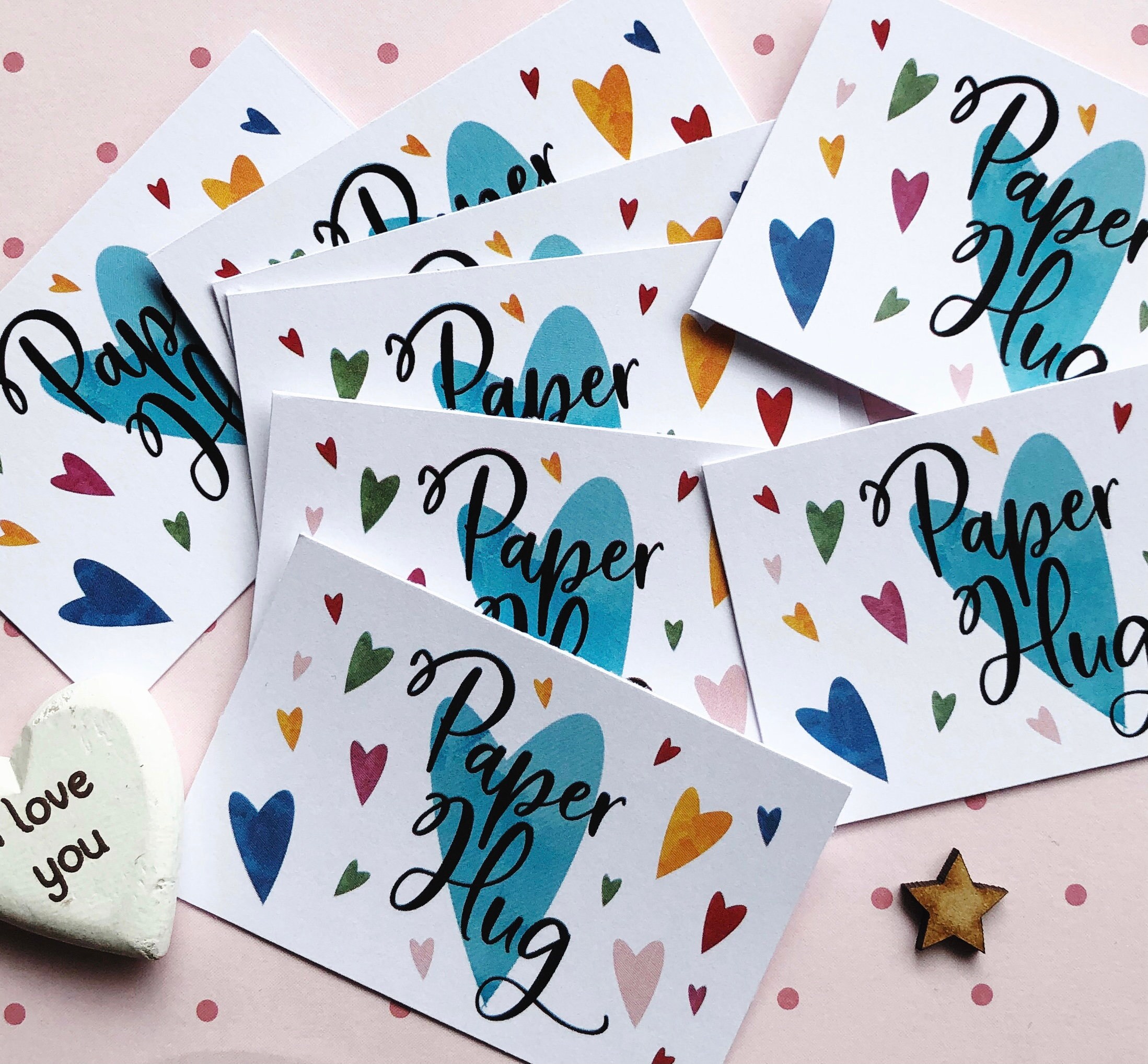 Paper Hugs Mini Cards Printable Positivity Cards Paper | Etsy