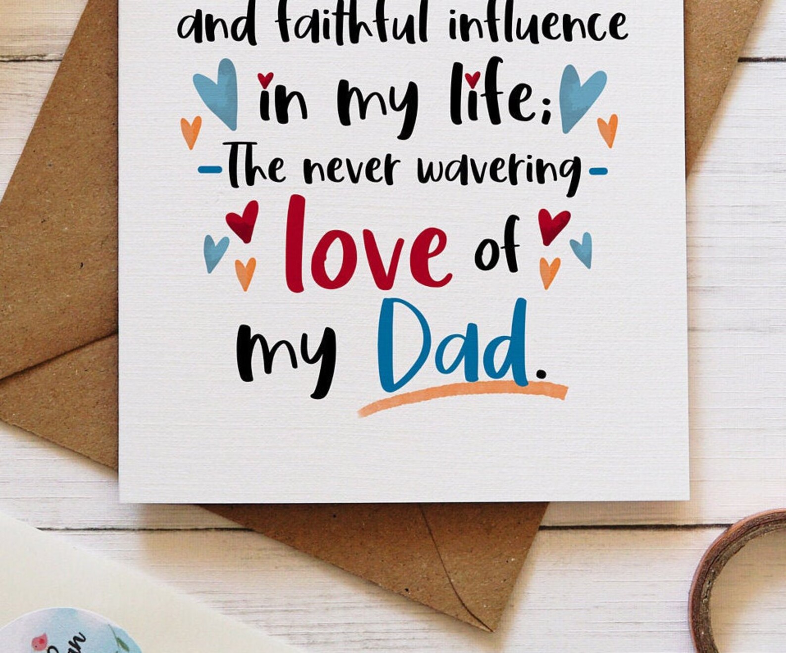 Father's Day Card, Thank You Dad, Amazing Dad Card, Supportive Dad ...