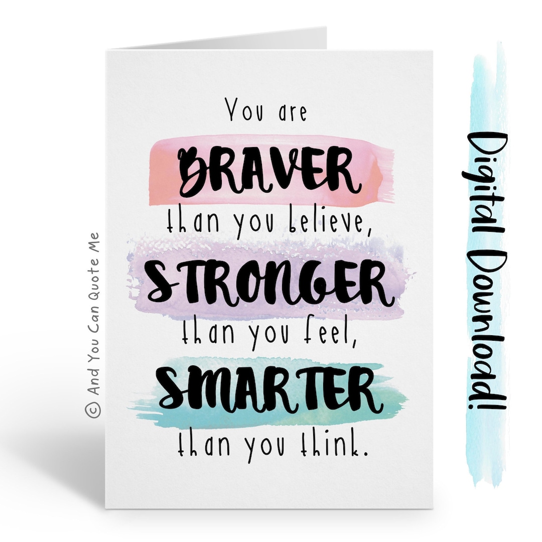 Printable Card, Self Esteem Card, Positive Quotes, Motivating Quotes ...