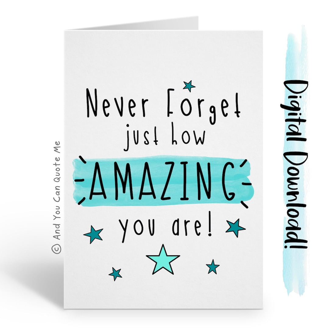 Printable Positivity Card, Motivating Card, Instant Download ...