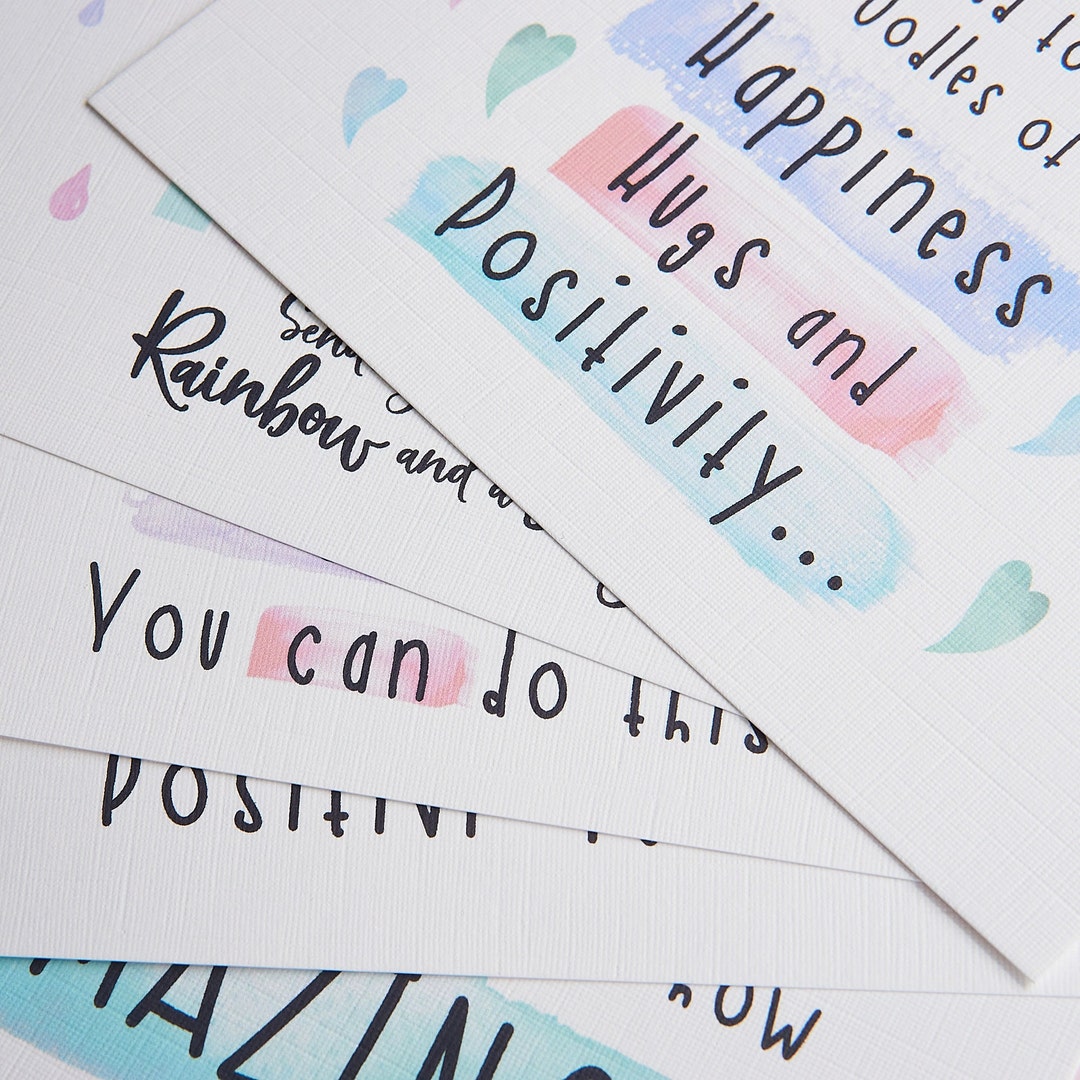 Positivity Postcards Encouragement Cards Notecard Set - Etsy
