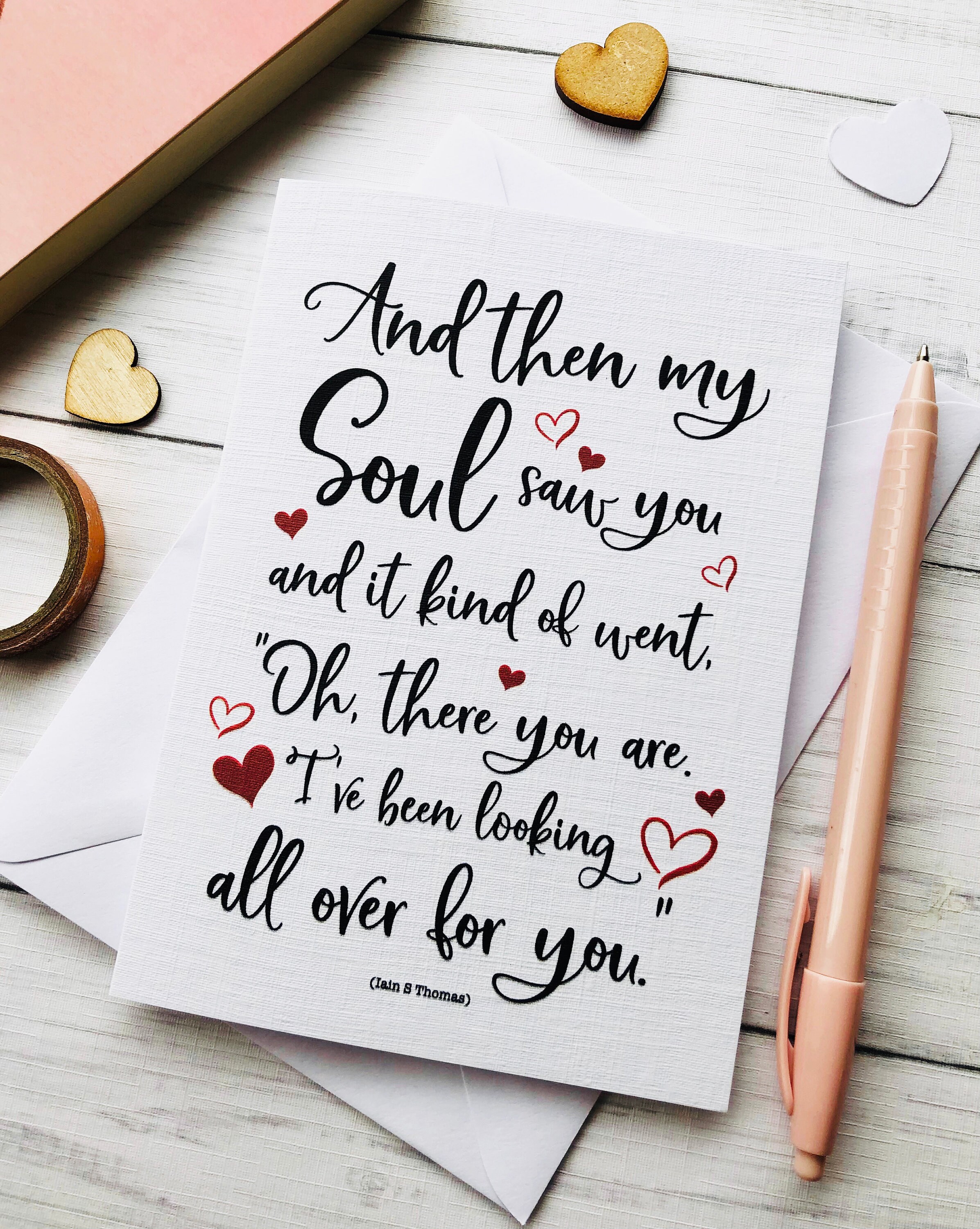 Anniversary Card Romantic Card Engagement Card Soulmate | Etsy