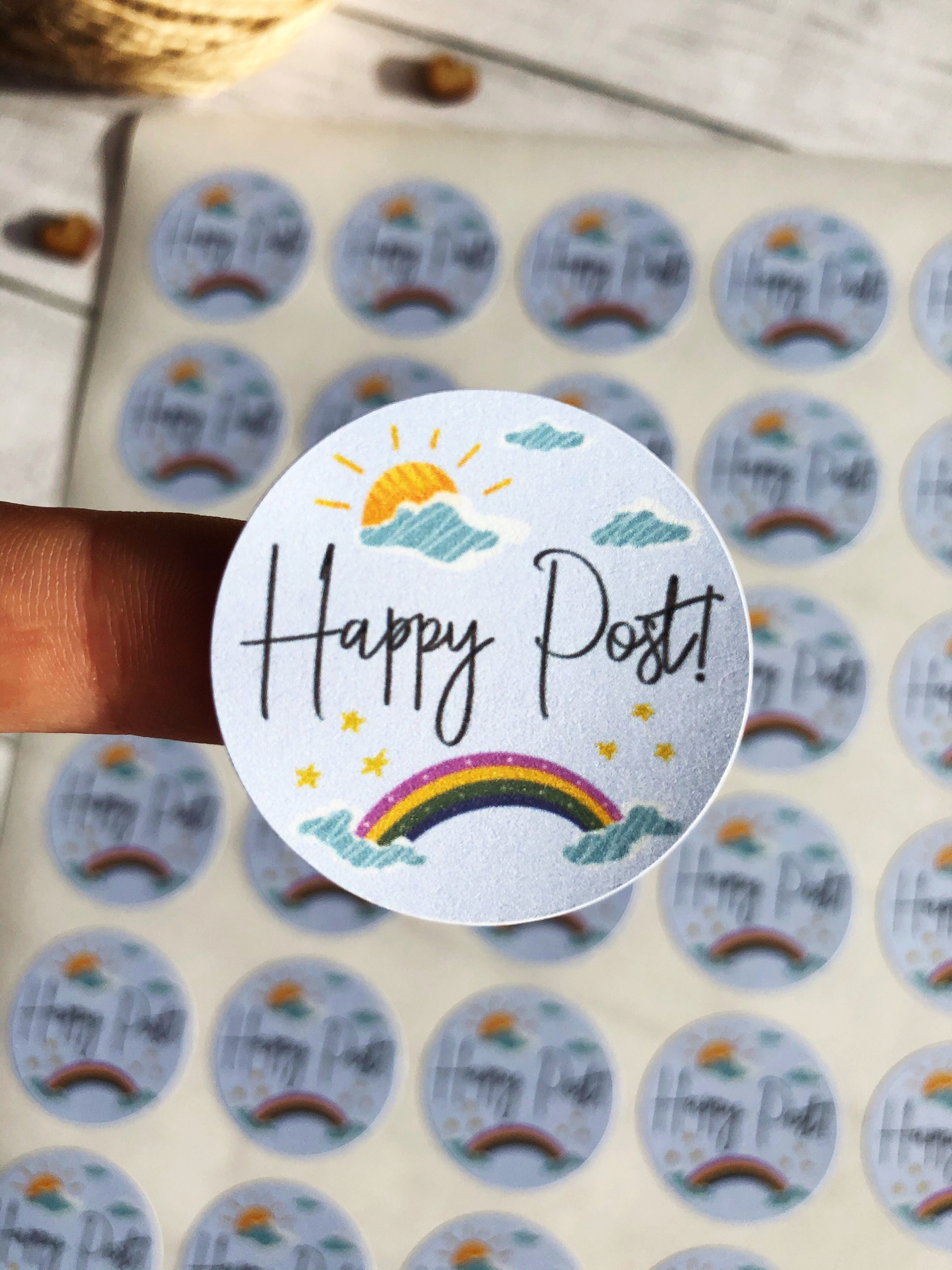 Positivity Stickers Packaging Stickers Happy Post Stickers - Etsy UK