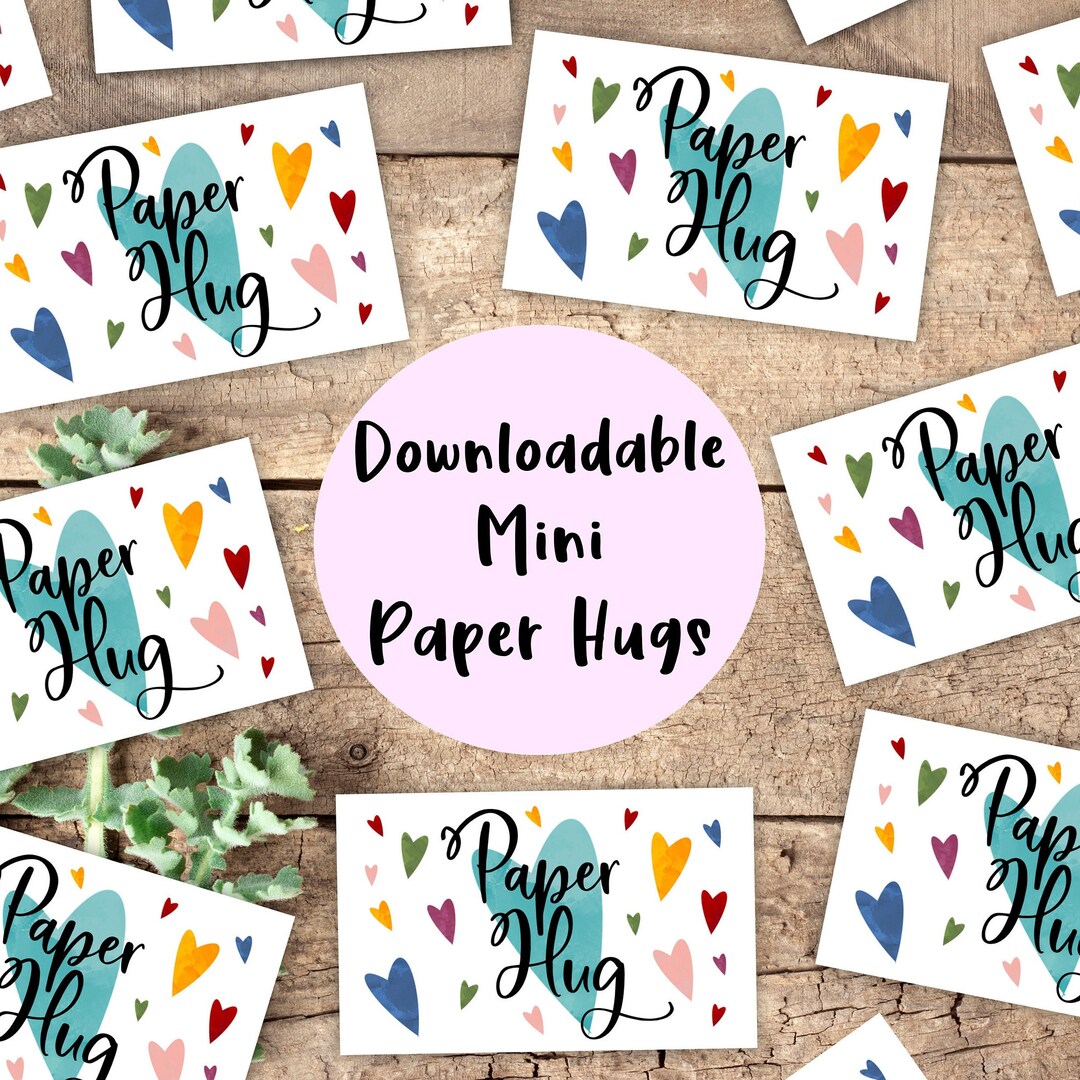 Paper Hugs Mini Cards Printable Positivity Cards Paper - Etsy