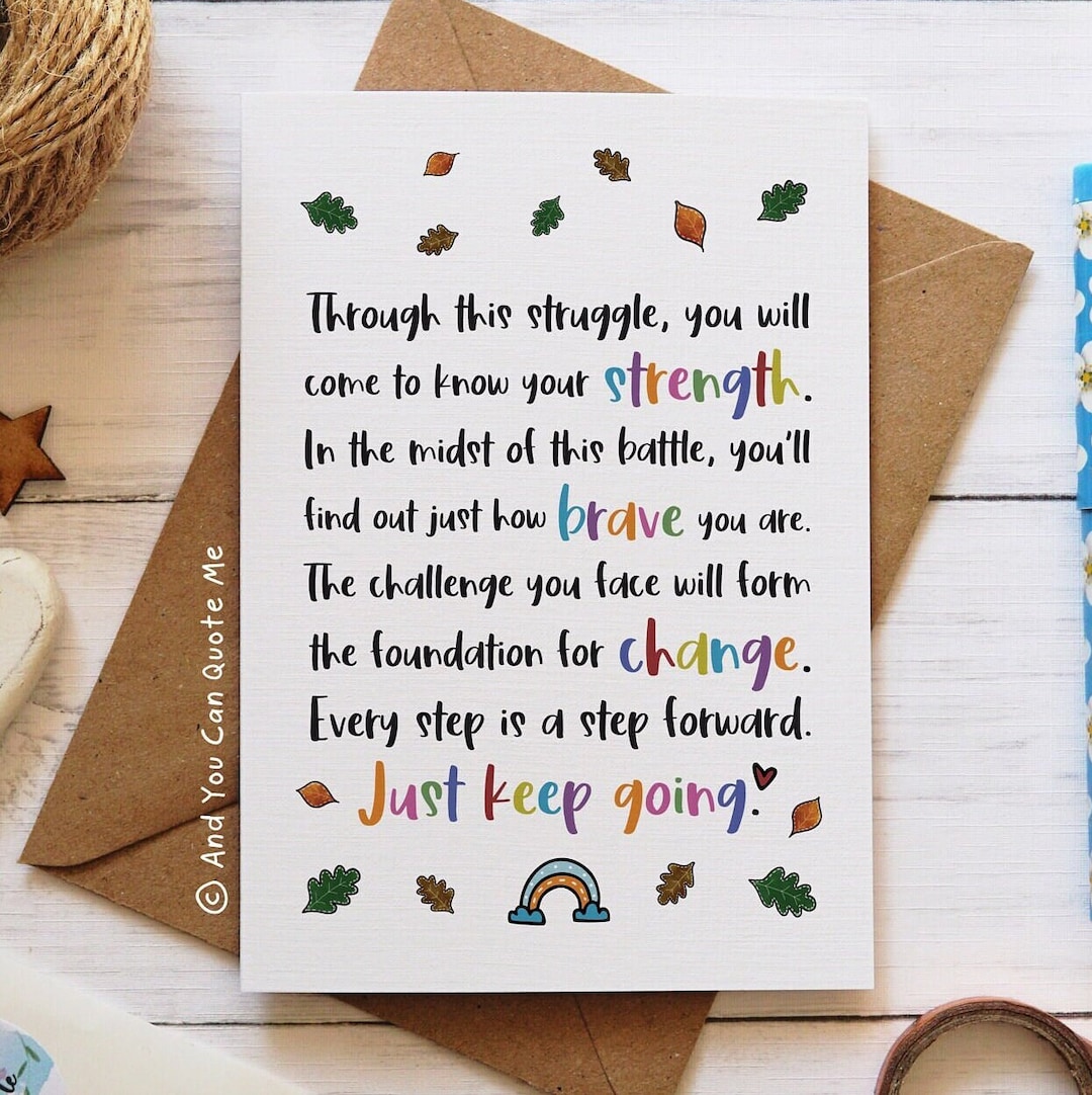Positivity Card, Facing Battle, Encouragement Card, You Got This ...