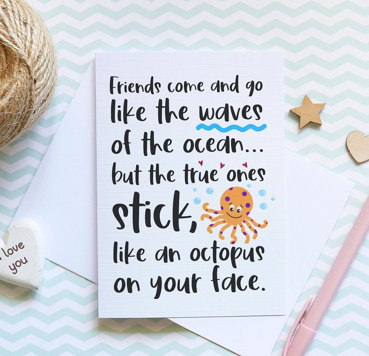 Friendship Card, Best Friend Card, Thank You Friend, There for You ...