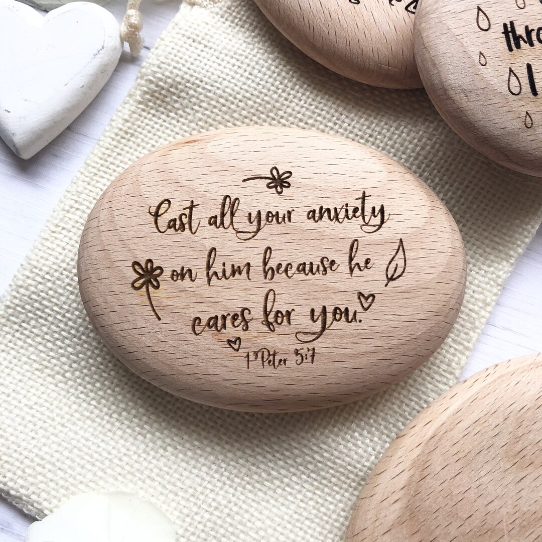 Bible Quote, Worry Pebble, Anxiety Gift, Christian Gift, Bible Gift ...