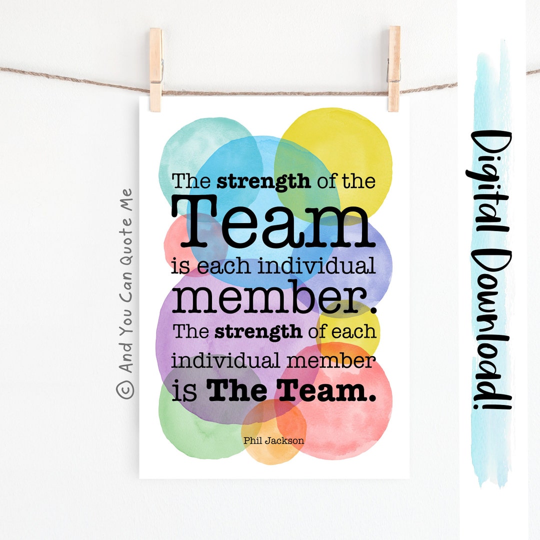 Teamwork Print, Office Print, Boss Gift, Positive Quote, Staff Room ...