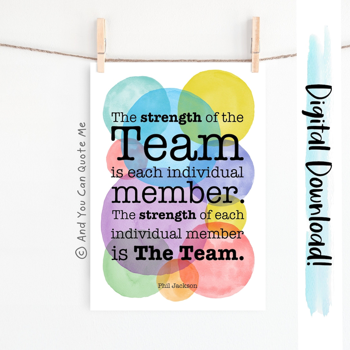 Teamwork Print, Office Print, Boss Gift, Positive Quote, Staff Room ...