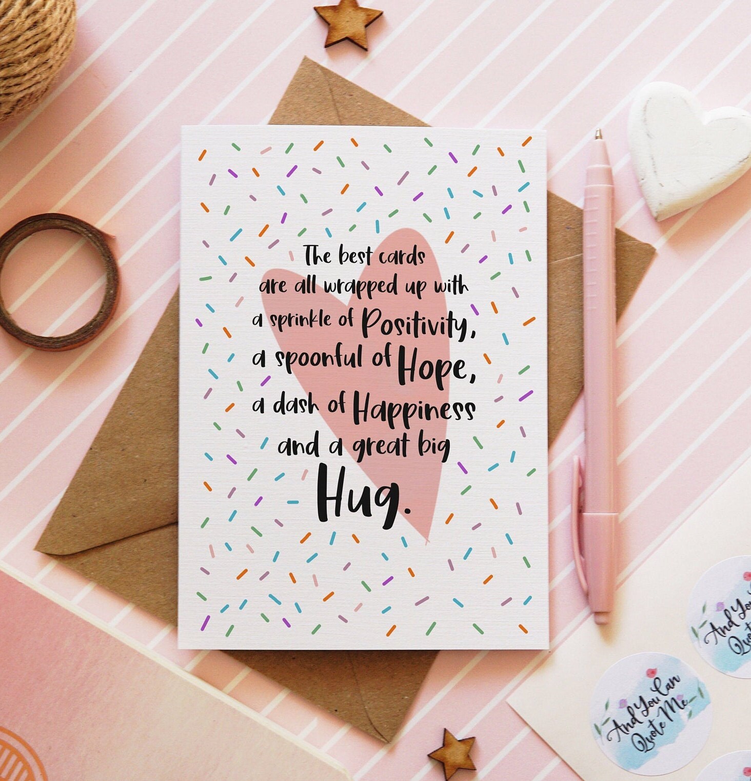 Positivity Card Friendship Card Thinking of You Card Cheer - Etsy