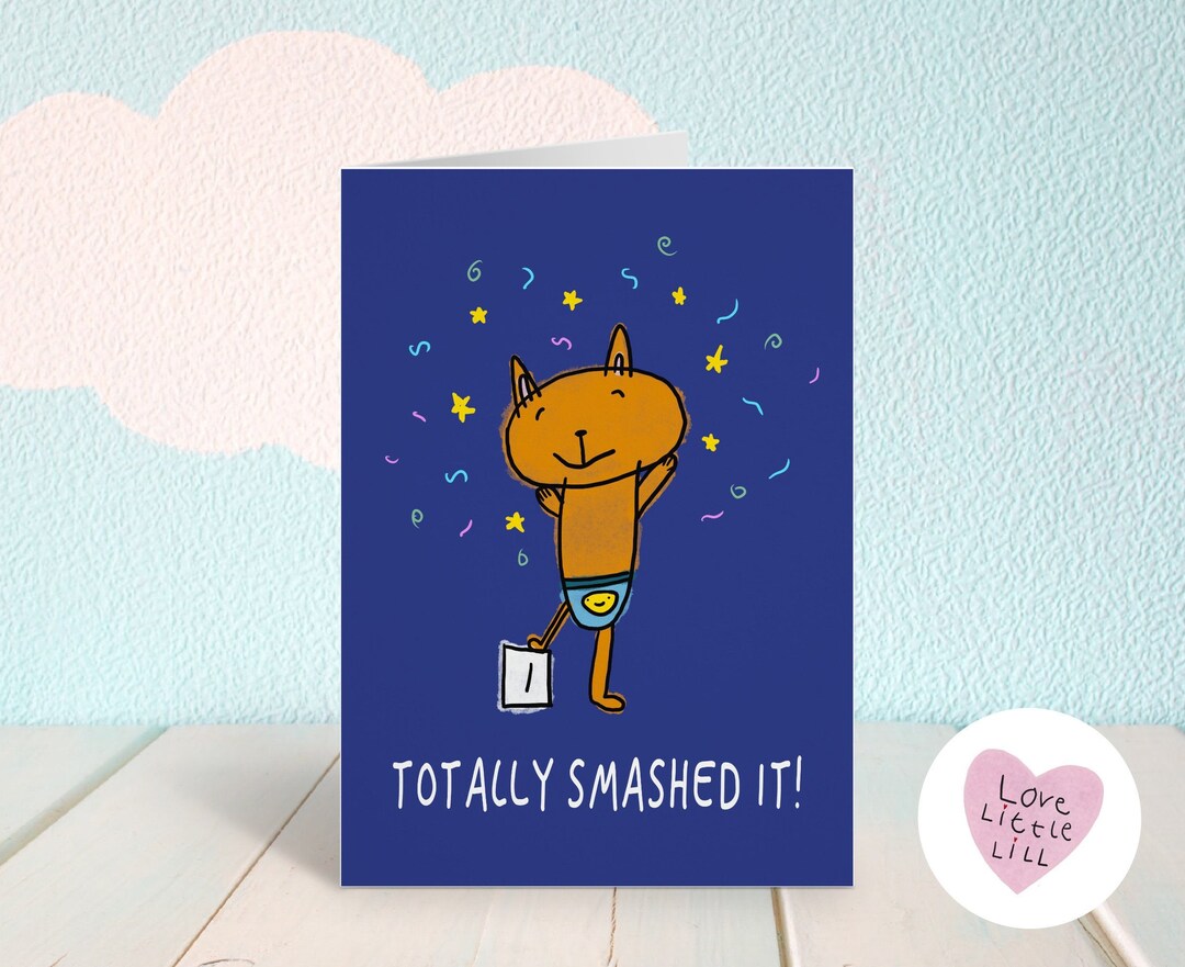 Congratulations Card You Did It Card Smashed It Exam Card - Etsy