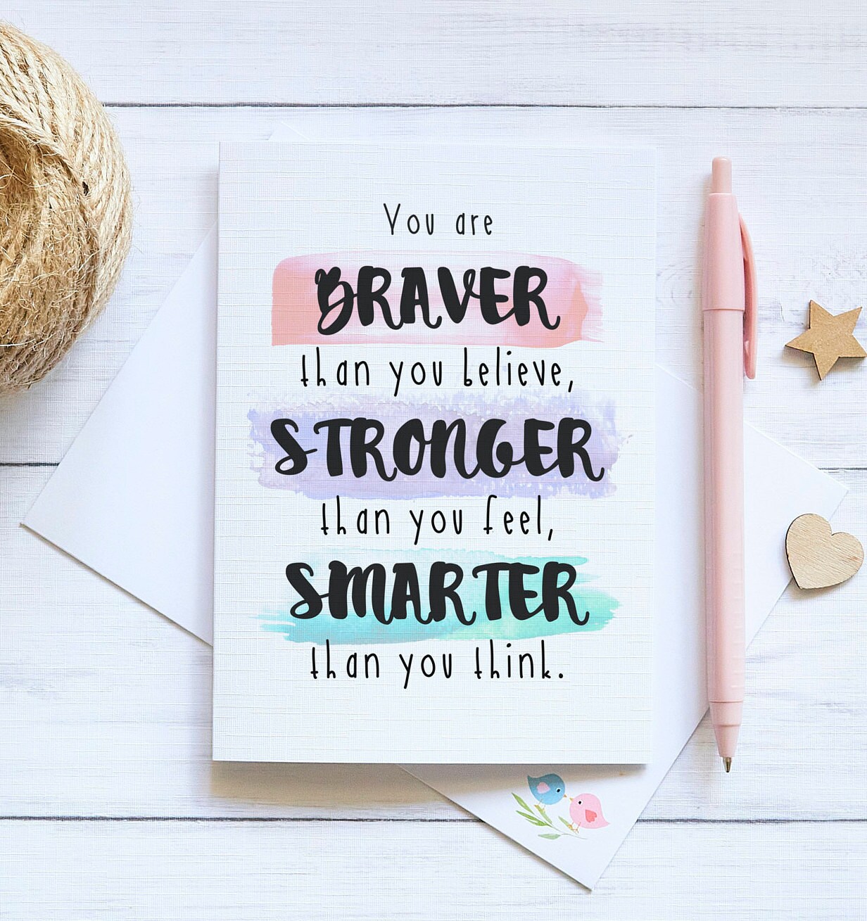 Positivity Card Be Strong Card Self Confidence Card Self - Etsy