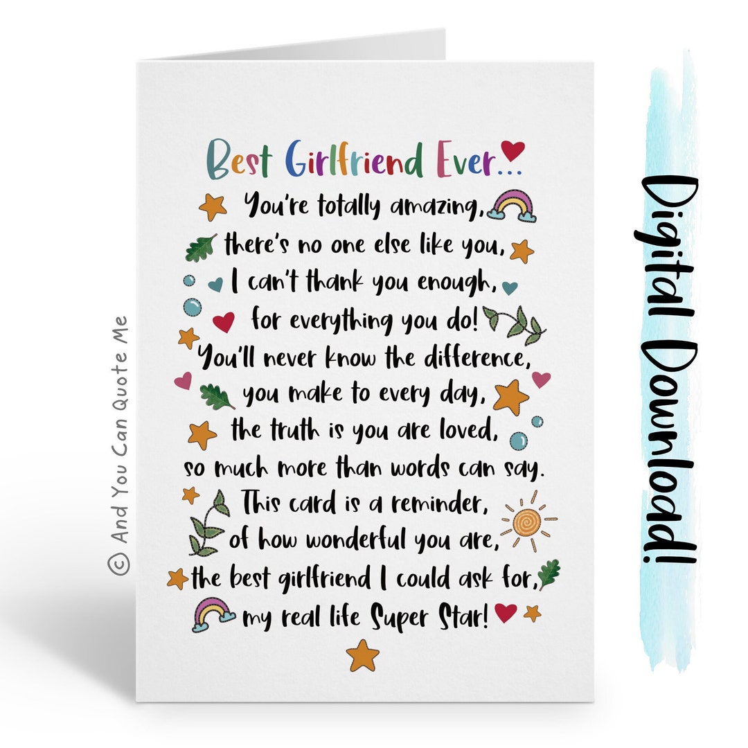 Printable Valentines, Girlfriend Download, Best Girlfriend, Girlfriend ...