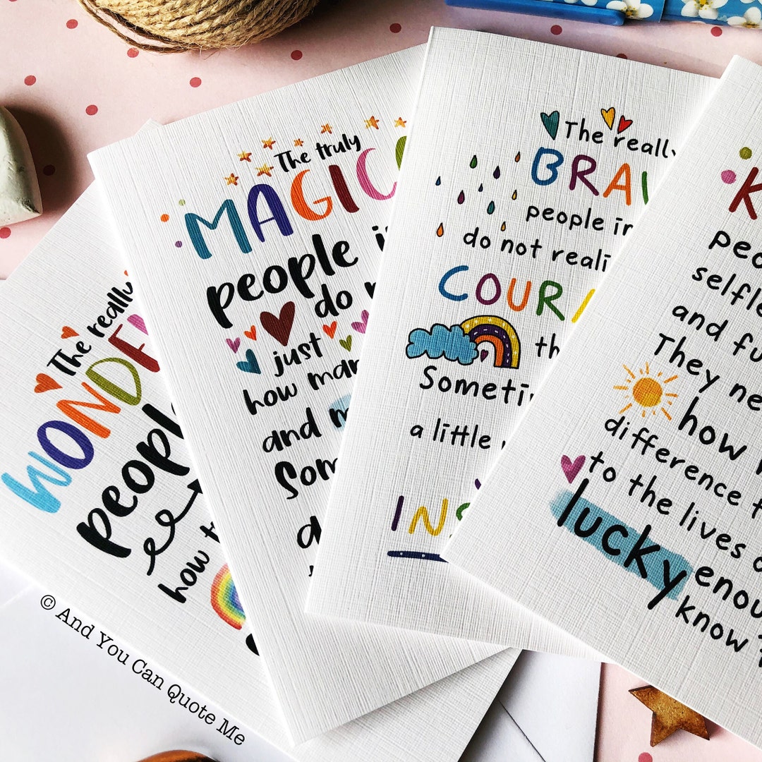 Positivity Card Set, Friendship Cards, Thinking of You Cards, Thank You ...