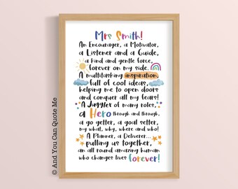 Teacher Assistant Poem | Etsy UK