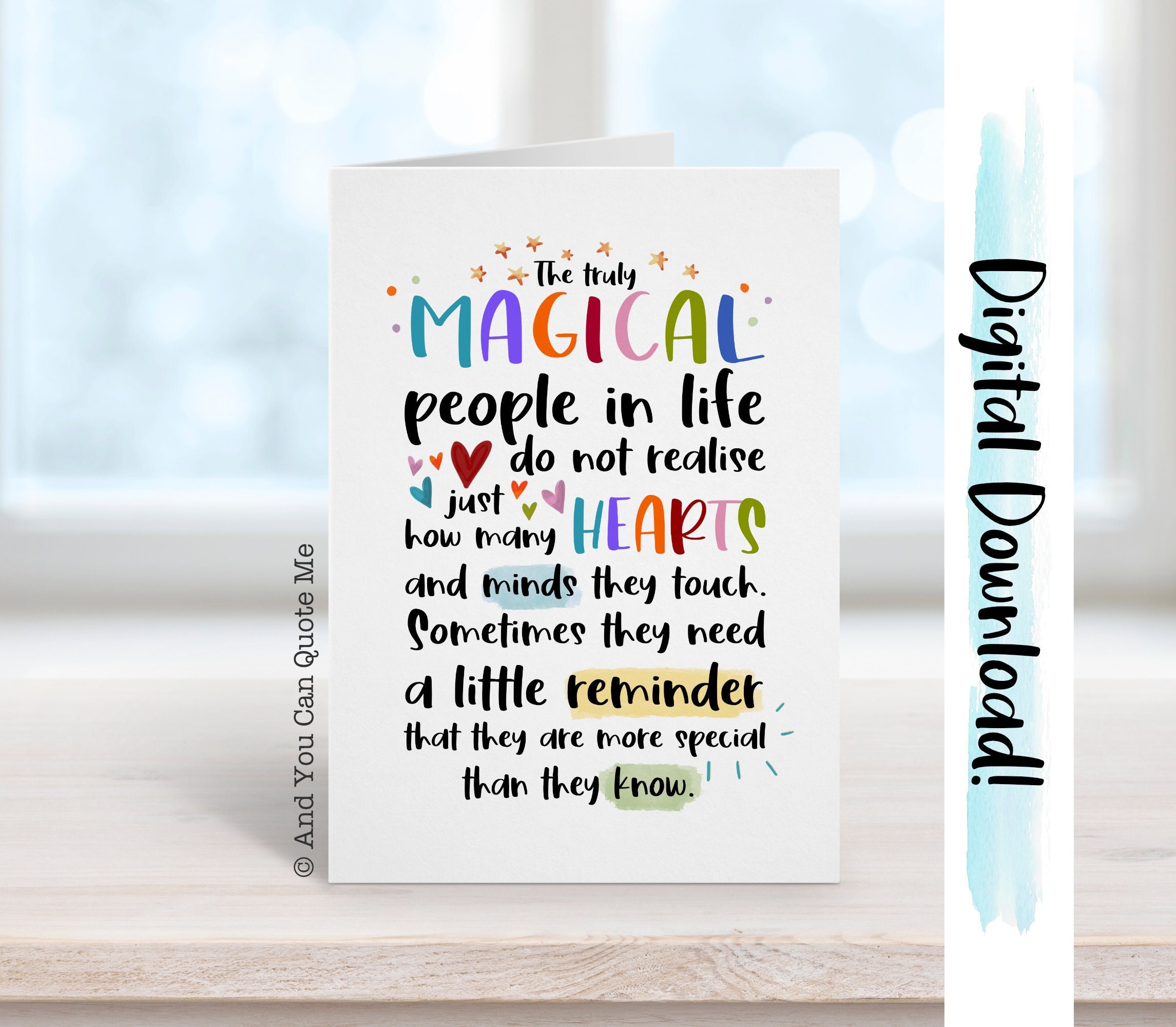 Thank You Card Self Confidence Download Self Esteem Card - Etsy