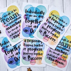 Teamwork Postcards, Positive Quotes, Team Quotes, Staff Gifts, Staff ...