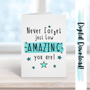 Printable Positivity Card, Motivating Card, Instant Download ...