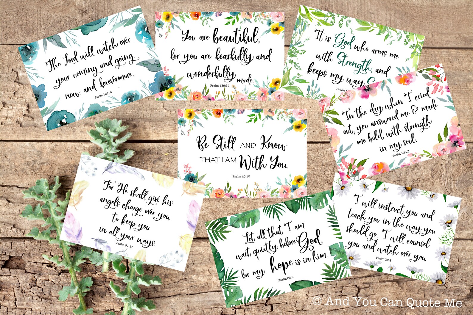 Small Bible Verse Cards, Psalms, Instant Downloads , Christian Gifts ...