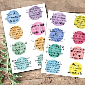 Mini Teamwork Positivity Cards, Teamwork Quotes, Staff Positivity ...