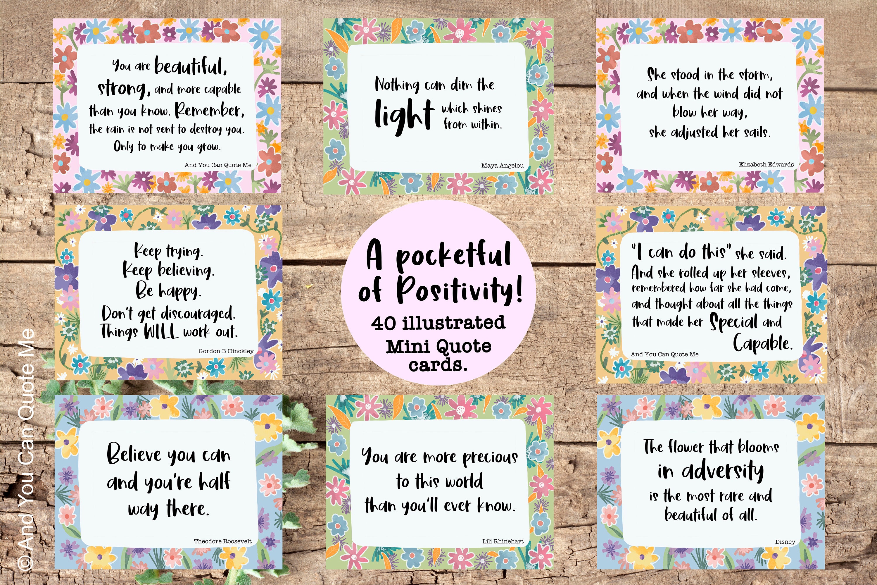 40 Printable Positivity Mini Cards Encouragement Quotes - Etsy UK