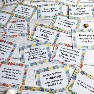 40 Printable Positivity Mini Cards, Encouragement Quotes, Inspiring ...