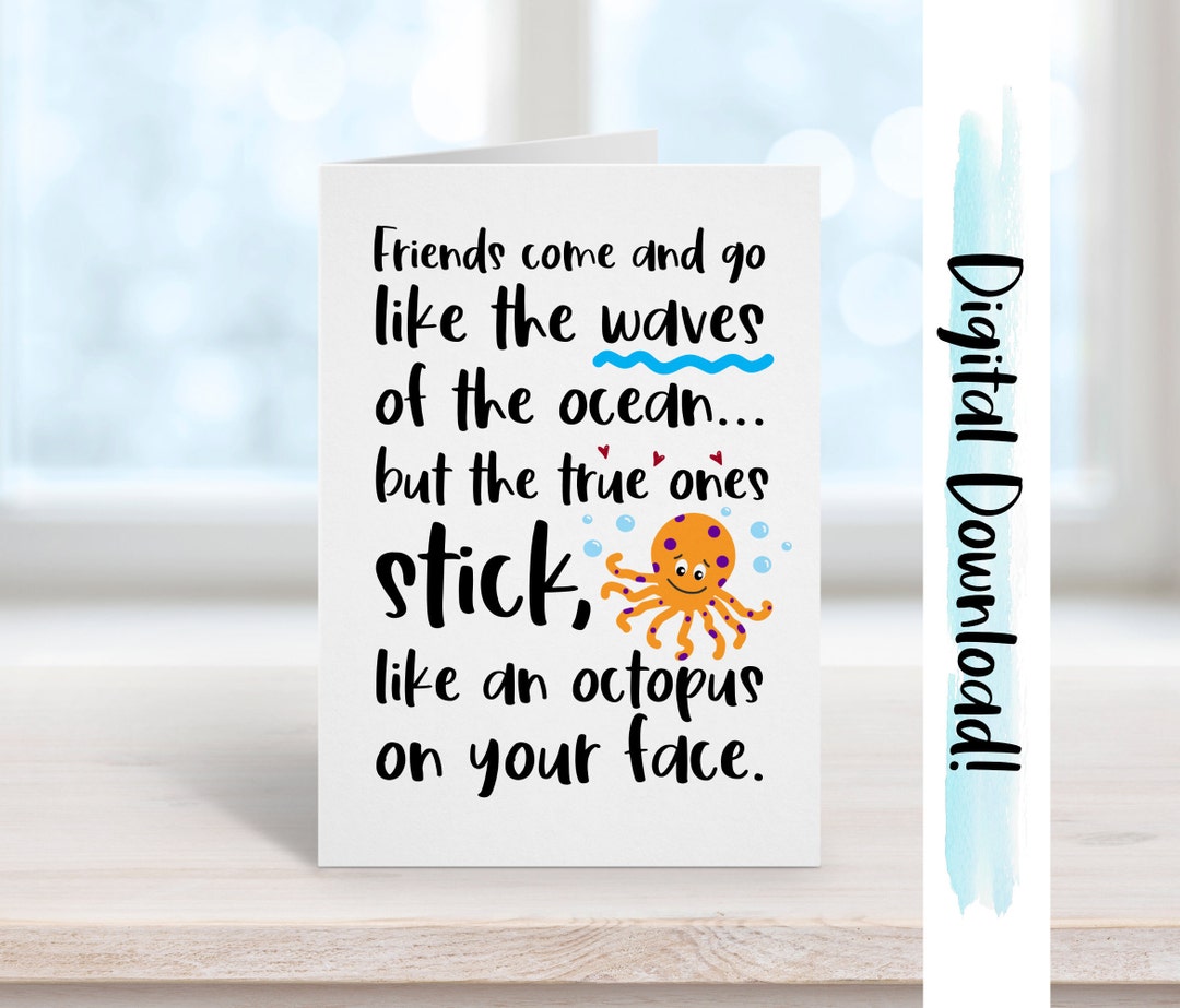 Printable Friend Card Best Friend Card Instant Download - Etsy