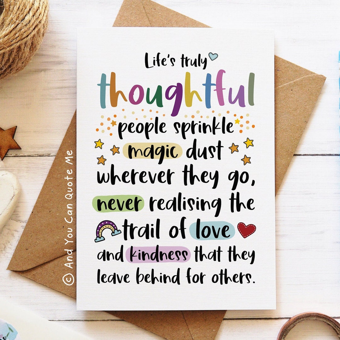 Thoughtful Person, Appreciation Card, Thank You Card, Appreciate You ...
