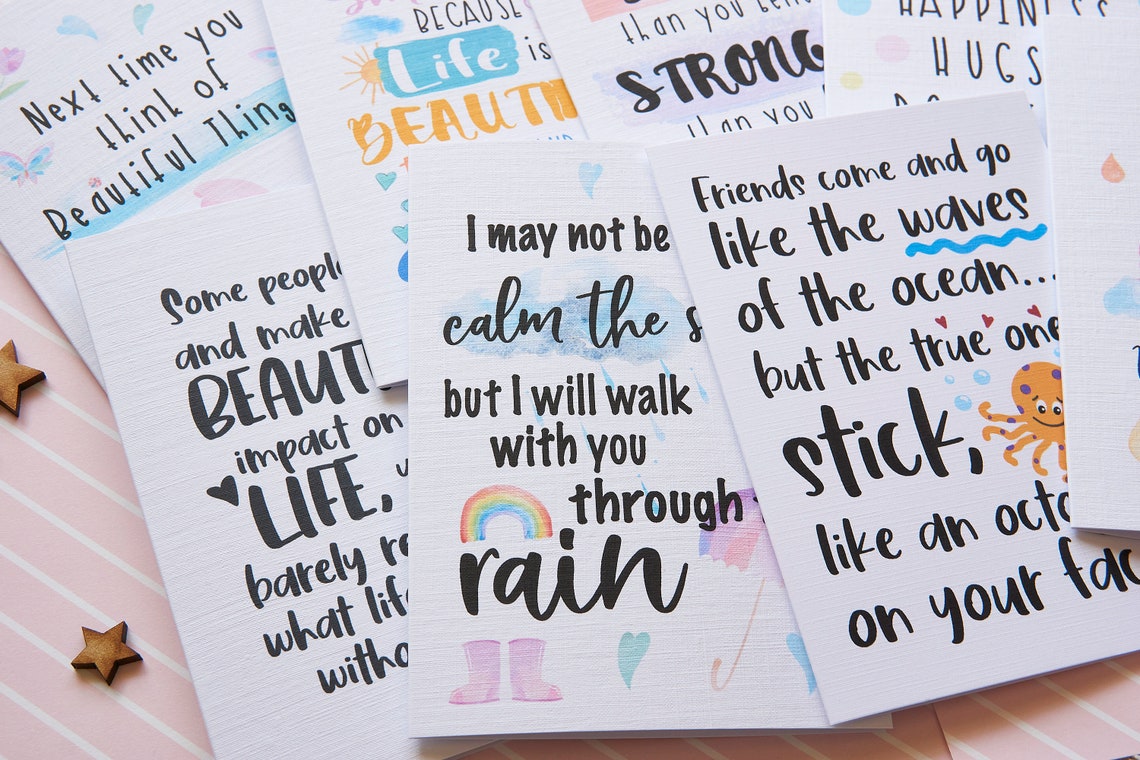 10 Positivity Cards Friendship Cards Box Set Positive | Etsy