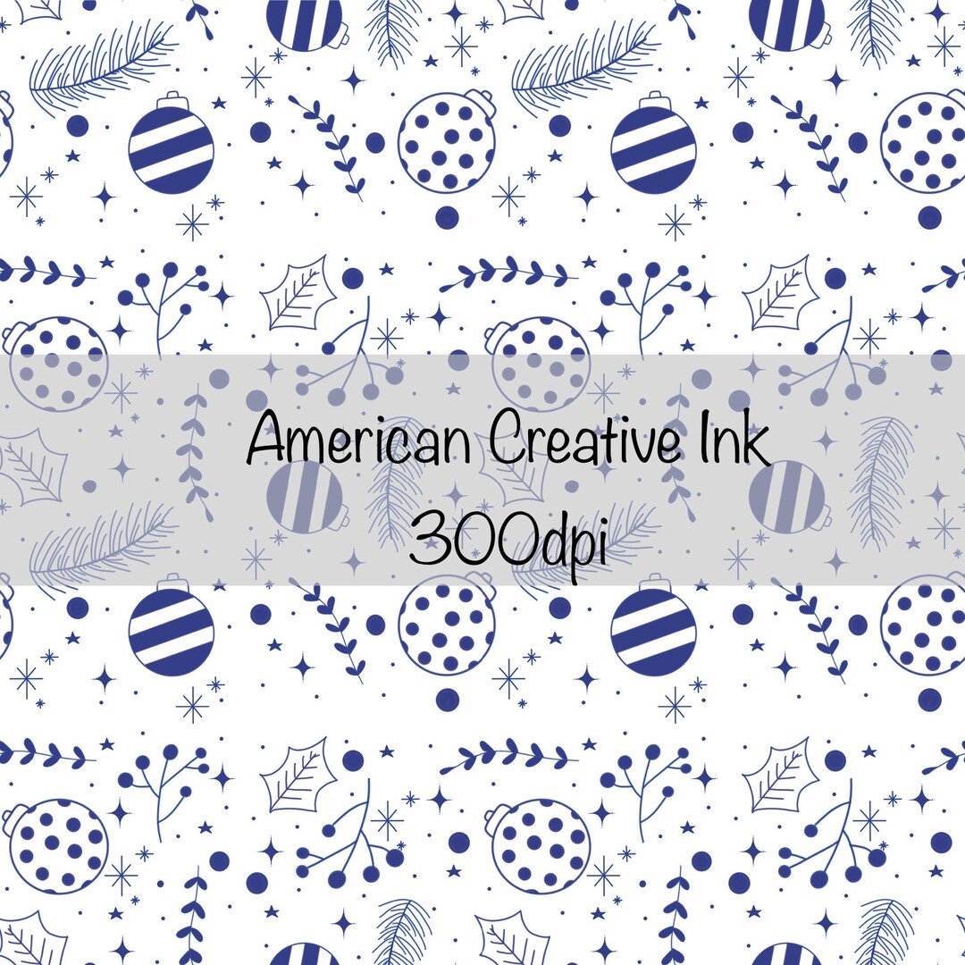 Blue Bobbles Holiday Seamless Design - Etsy