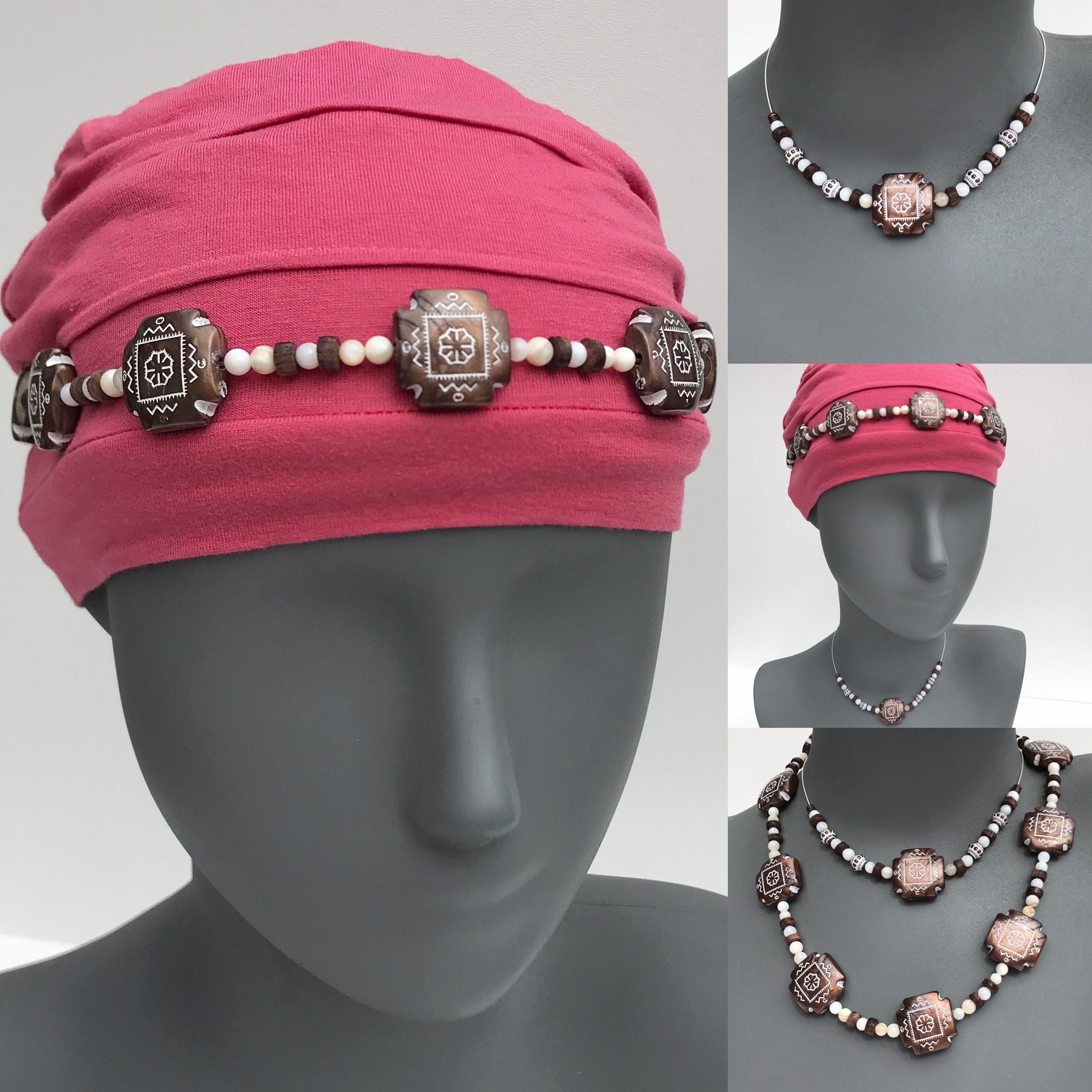 Bronze Color Beaded Turban Accessory Beaded Turban Headband Accessories ...
