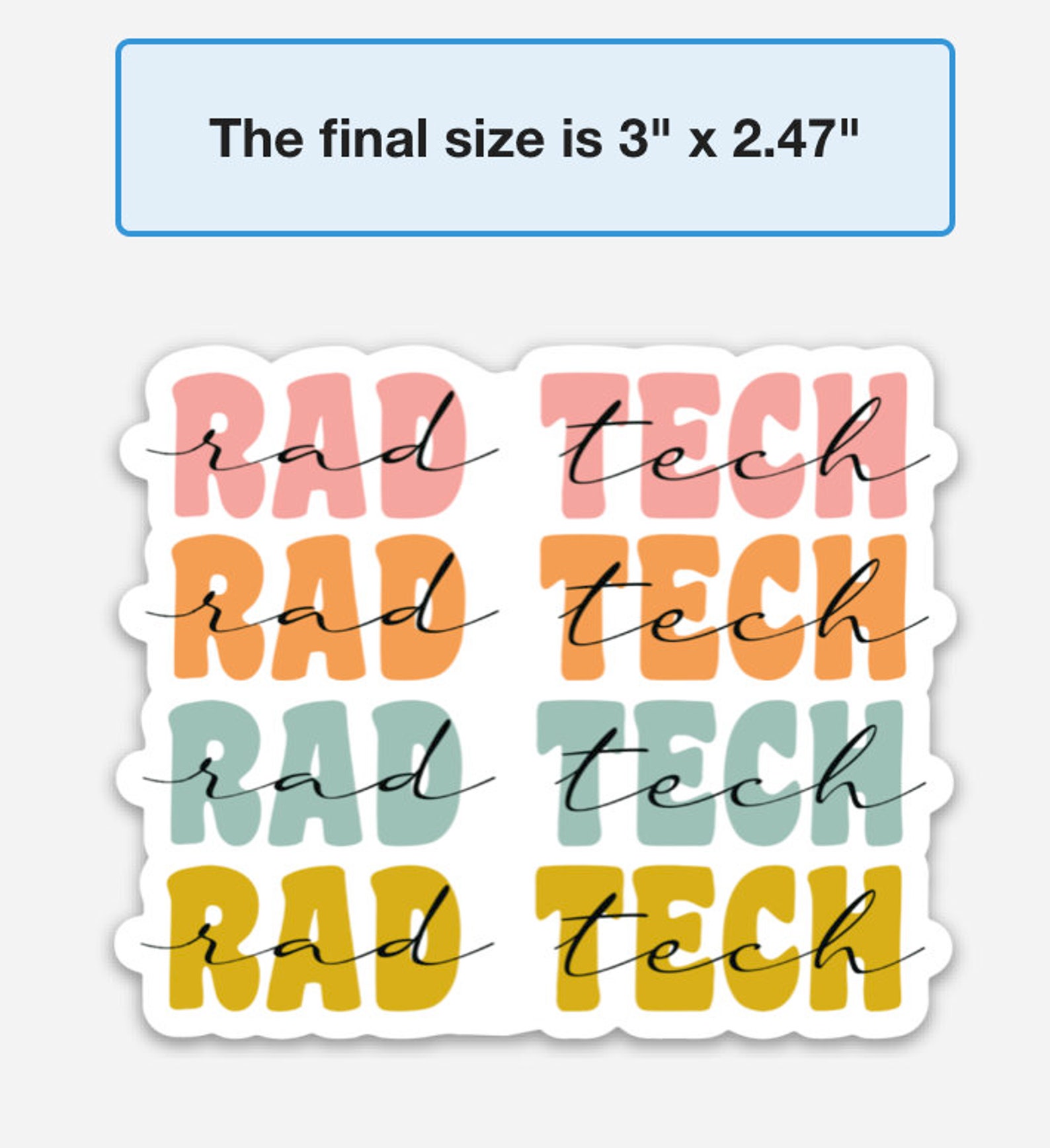 Radiology Sticker Rad Tech Sticker Rad Tech Decal - Etsy