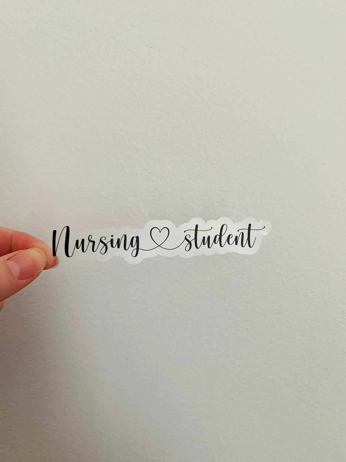 Clear Cursive Nursing Student Sticker Nursing Sticker - Etsy