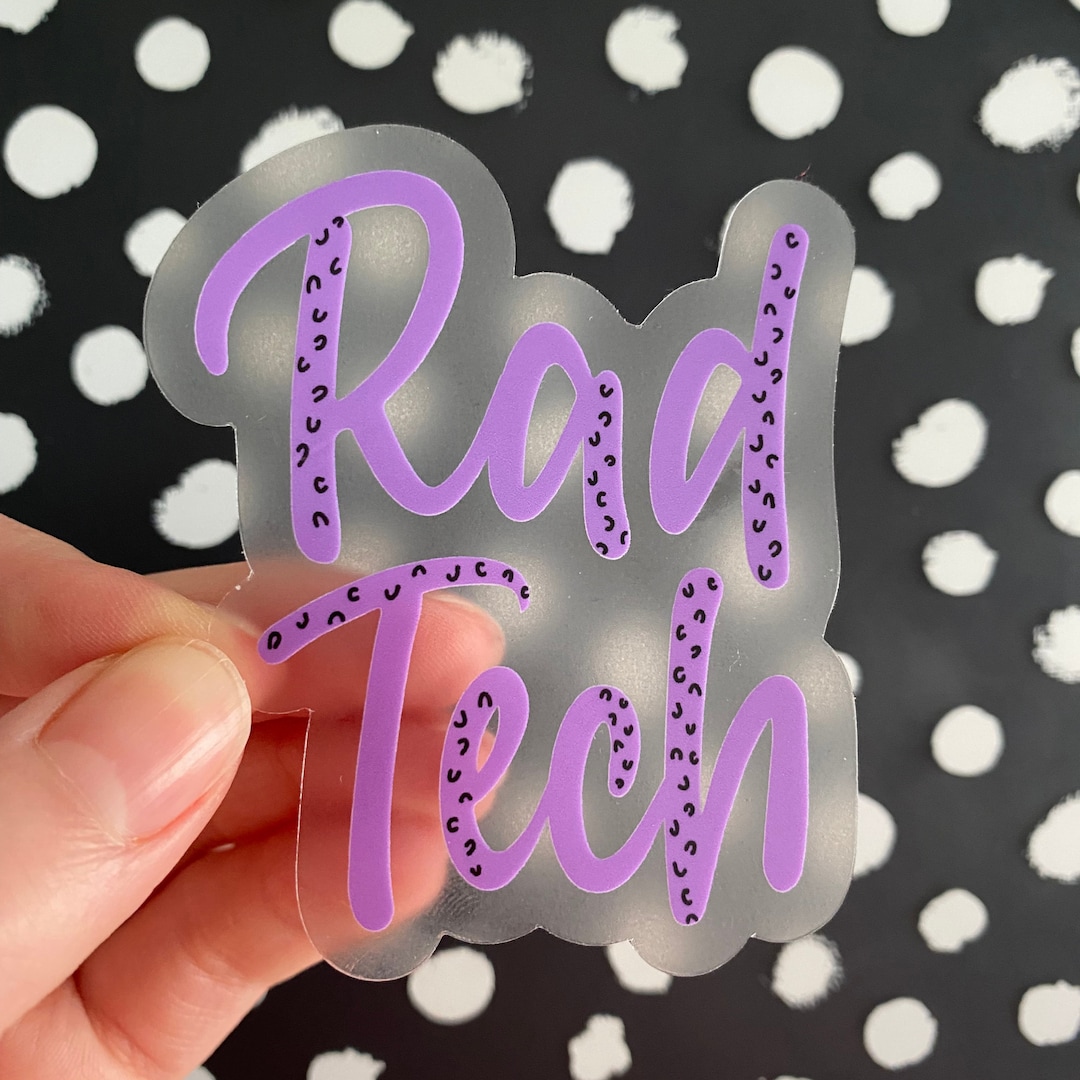 Clear Cheetah Rad Tech Heart, Radiology Sticker, Rad Tech, Radiology ...