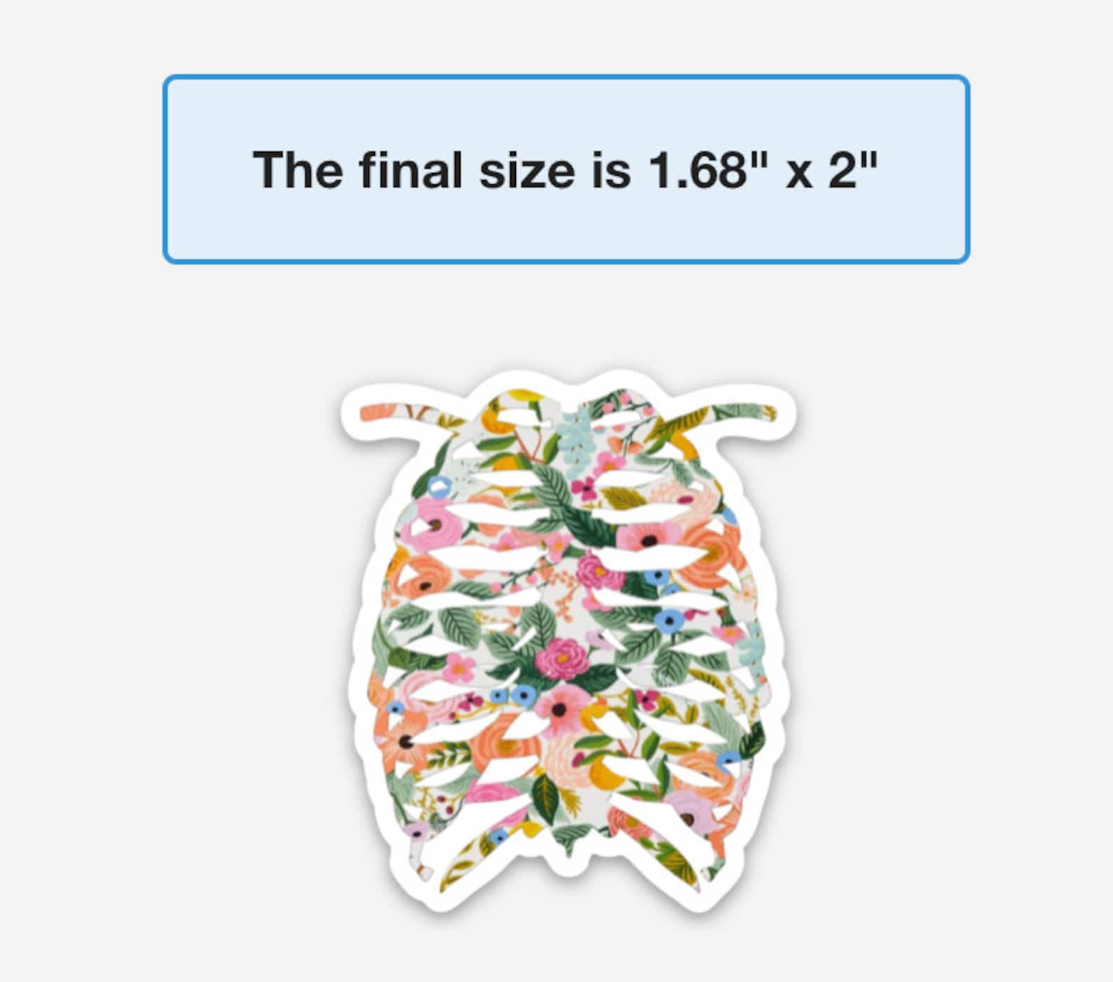 Floral Thoracic Cavity Sticker Nursing Sticker Nursing - Etsy