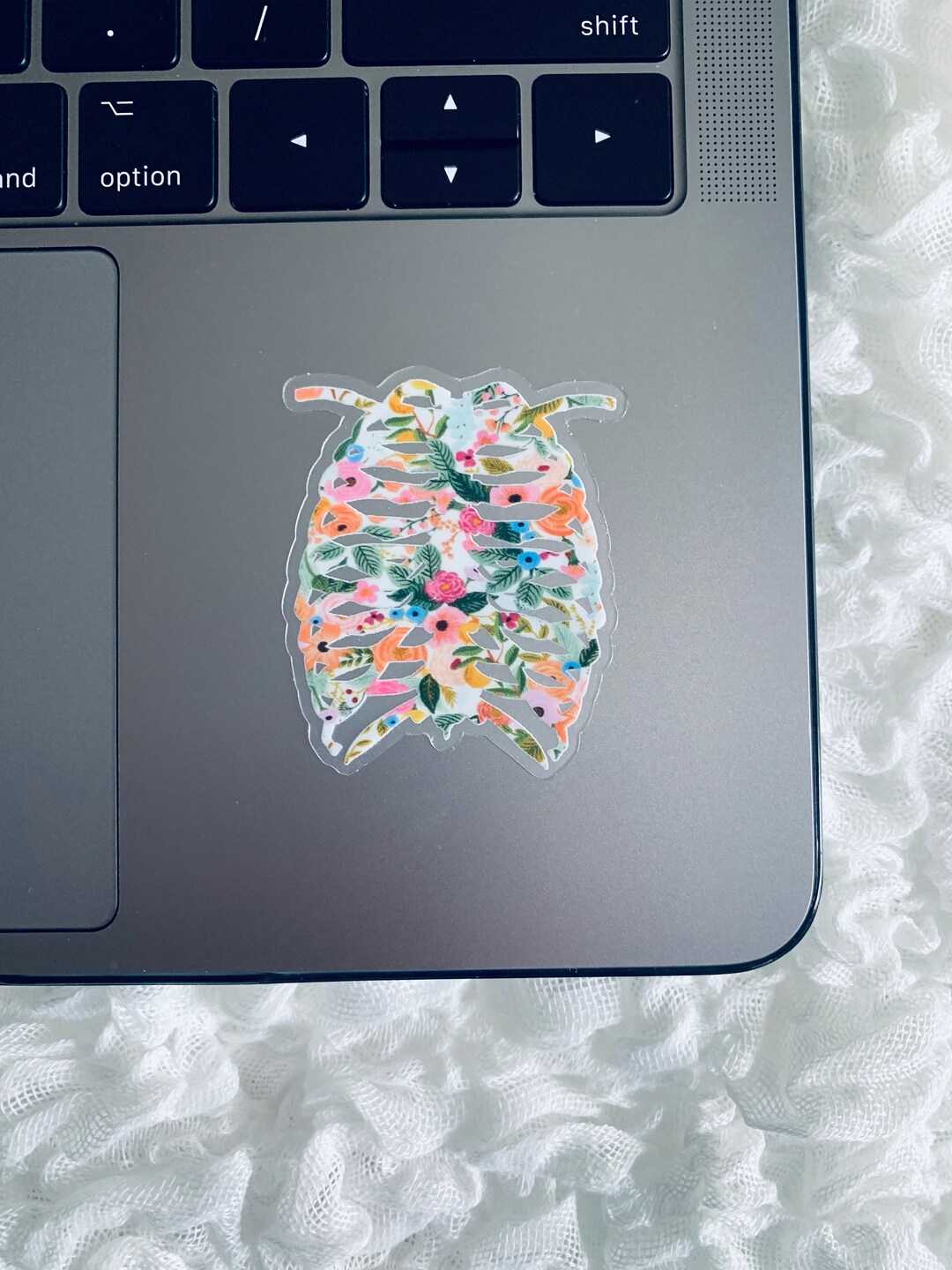 Floral Thoracic Cavity Sticker: Weatherproof Anatomy Decal - Etsy