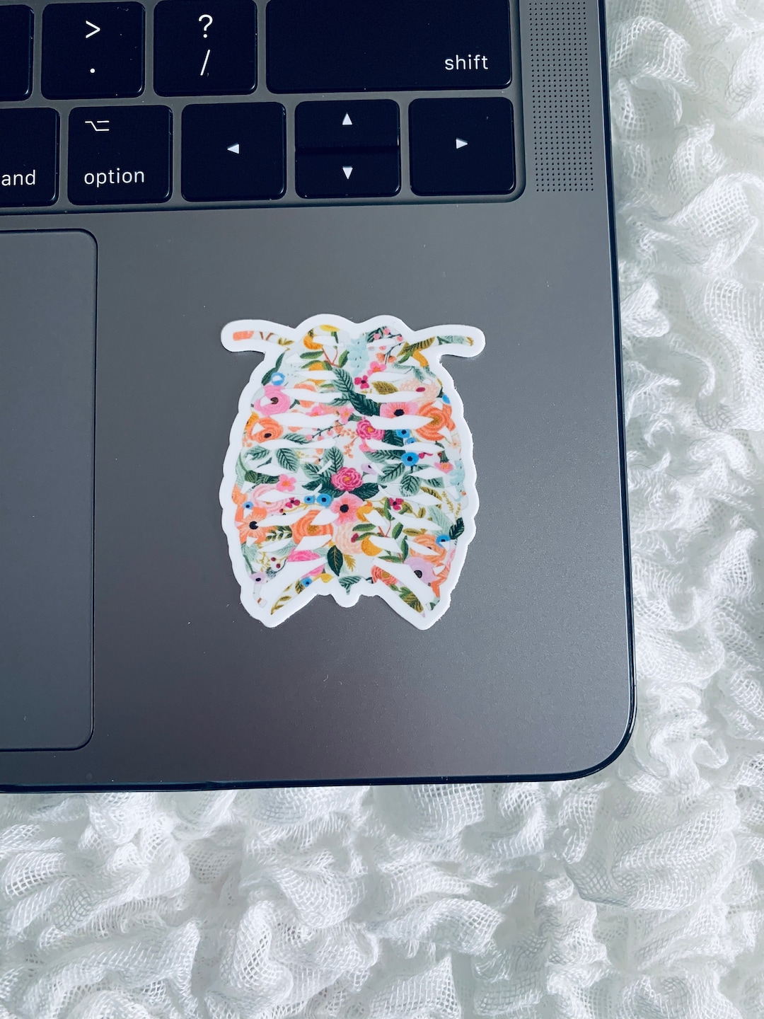 Floral Thoracic Cavity Sticker, Nursing Sticker, Nursing Student ...