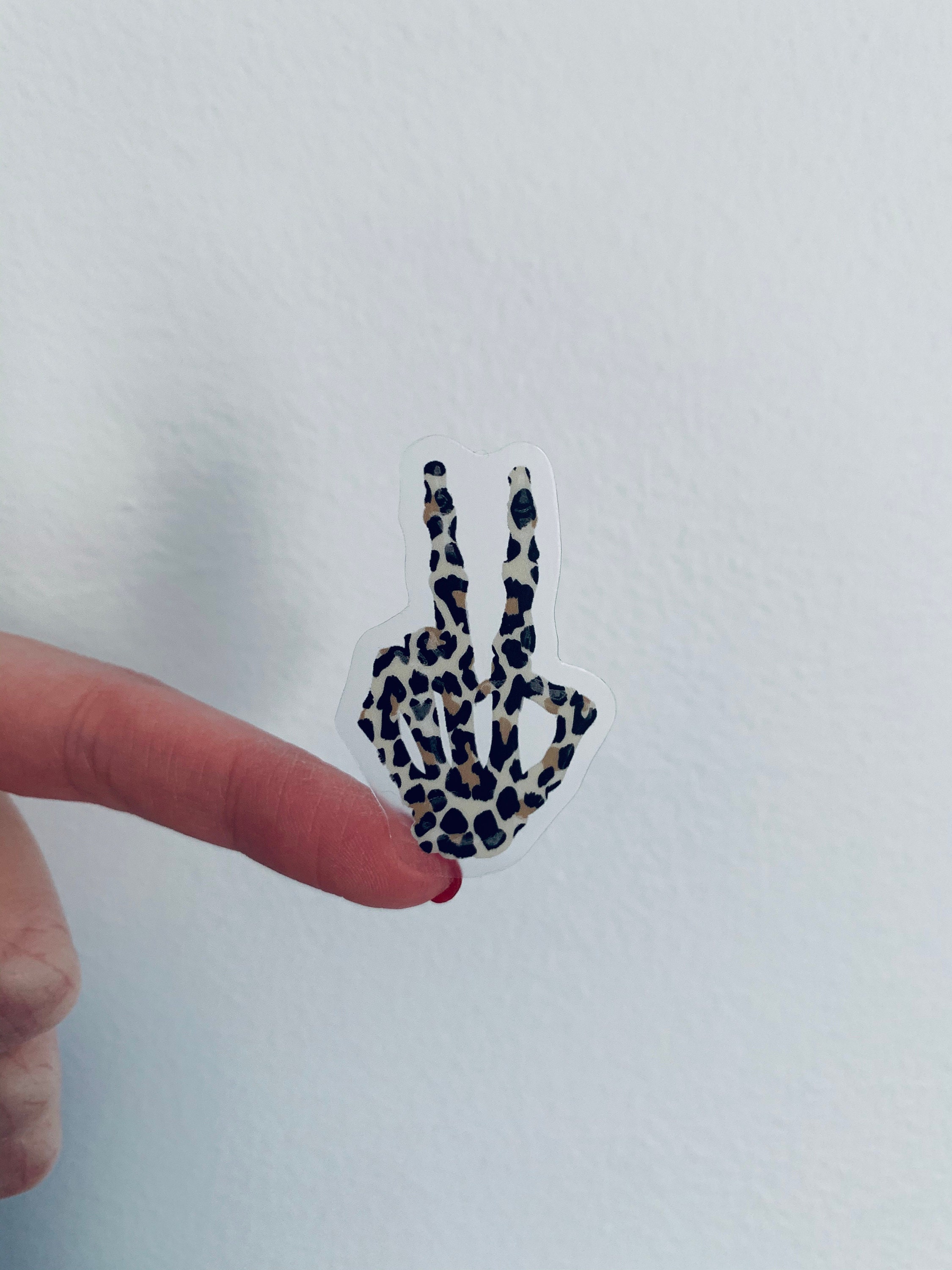 Clear Cheetah Peace Sign Skeleton Sticker Radiology Sticker | Etsy