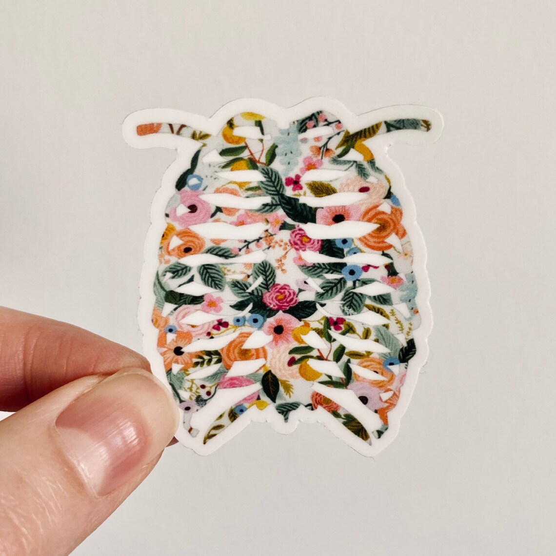 Floral Thoracic Cavity Sticker Nursing Sticker Nursing - Etsy