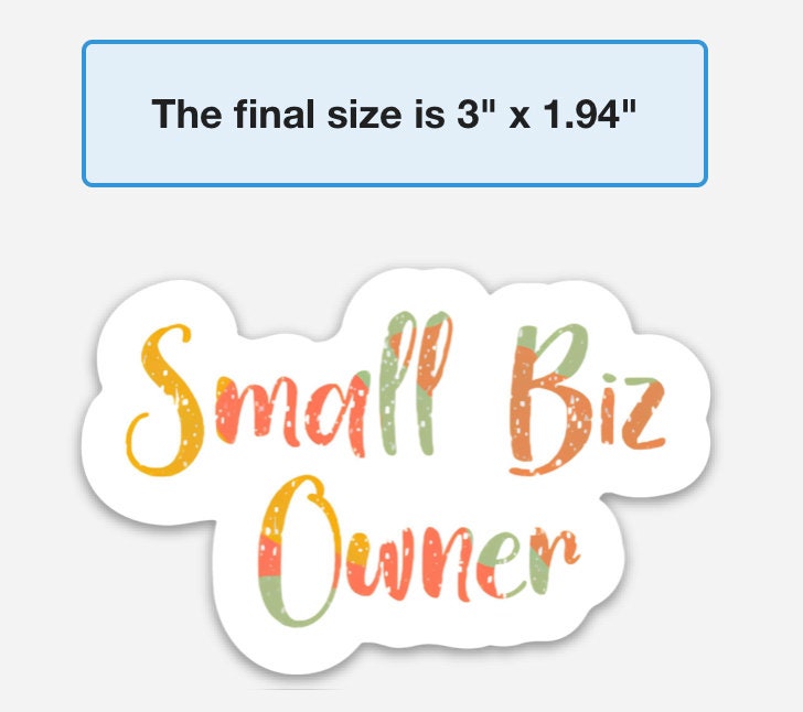 Colorful Small Business Owner Sticker | Etsy