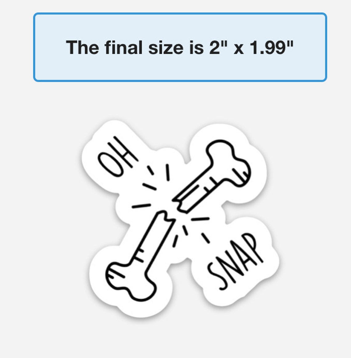 Oh Snap Radiology Stickers Skeleton Sticker Xray Sticker | Etsy