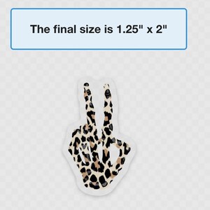 Clear Cheetah Peace Sign Skeleton Sticker, Radiology Sticker, Xray ...